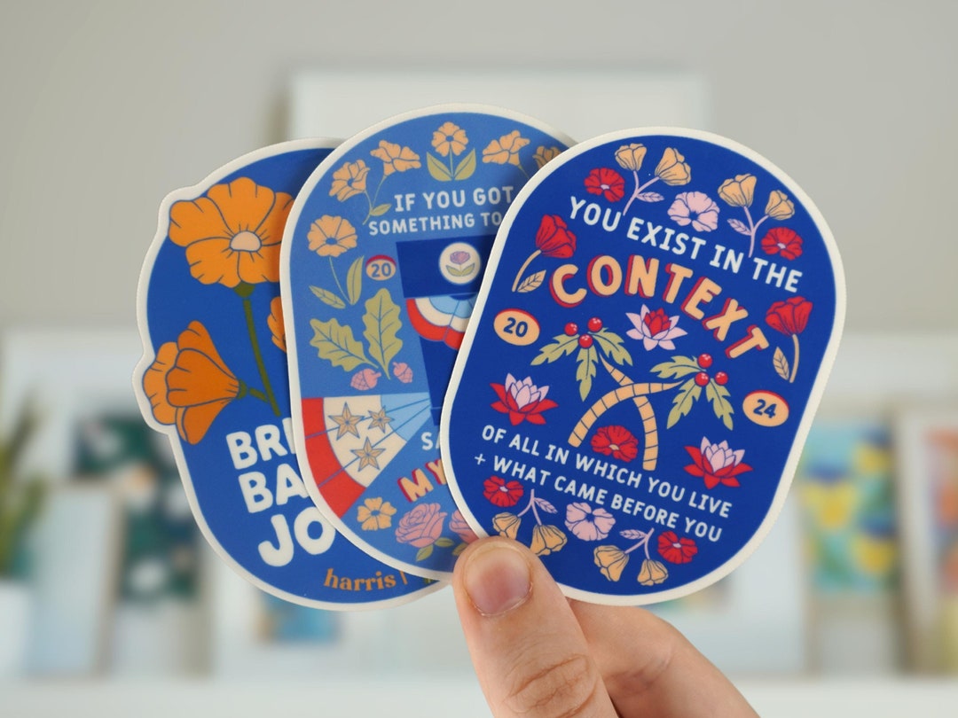 Kamala Harris 3-sticker Pack Coconut Tree Context Sticker Political ...