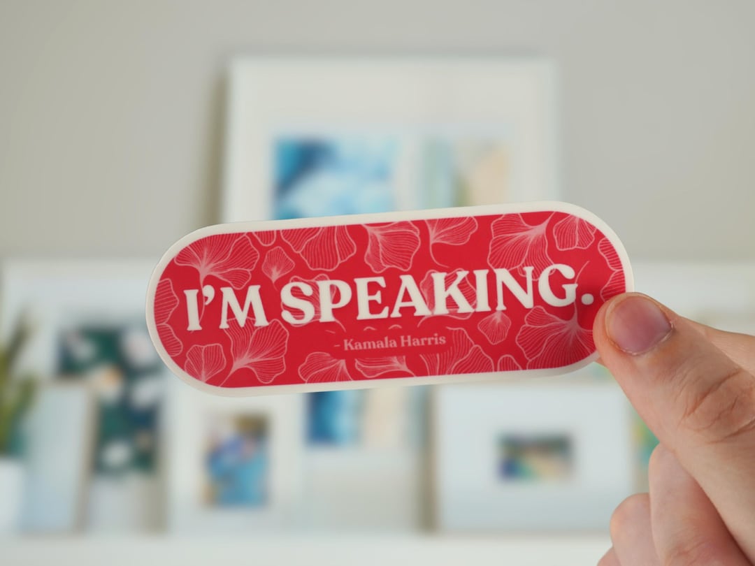 I'm Speaking Sticker Kamala Harris 2024 Pink Die Cut Political Sticker ...
