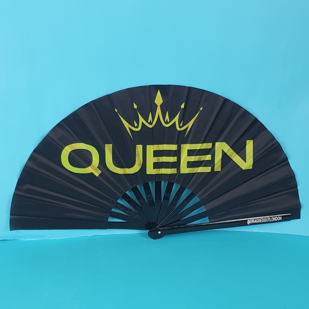 Queen Giant Bamboo Clack Fan, Including a Draw String Bag. Festivals ...