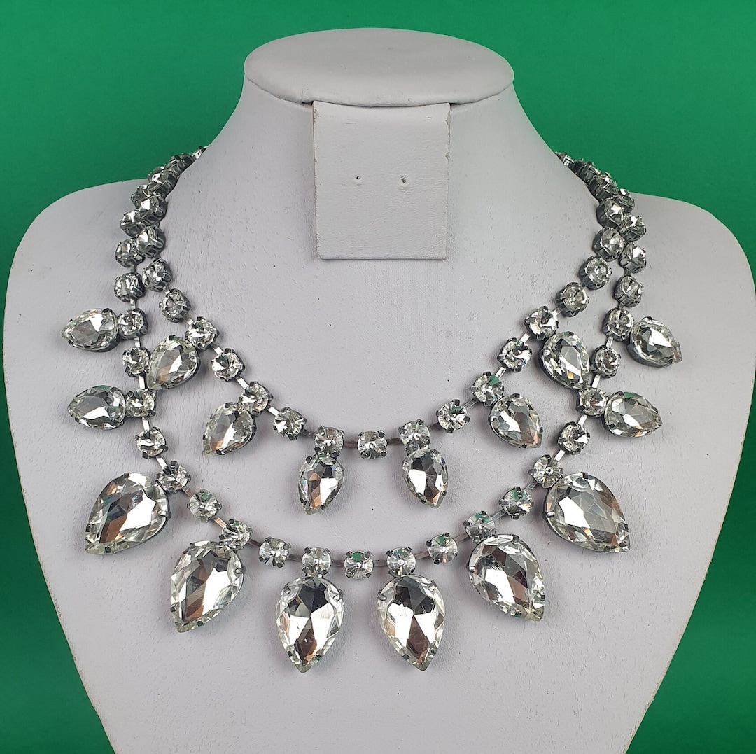 Handmade Premium Cut Crystal Necklace. Perfect for Weddings, Drag ...