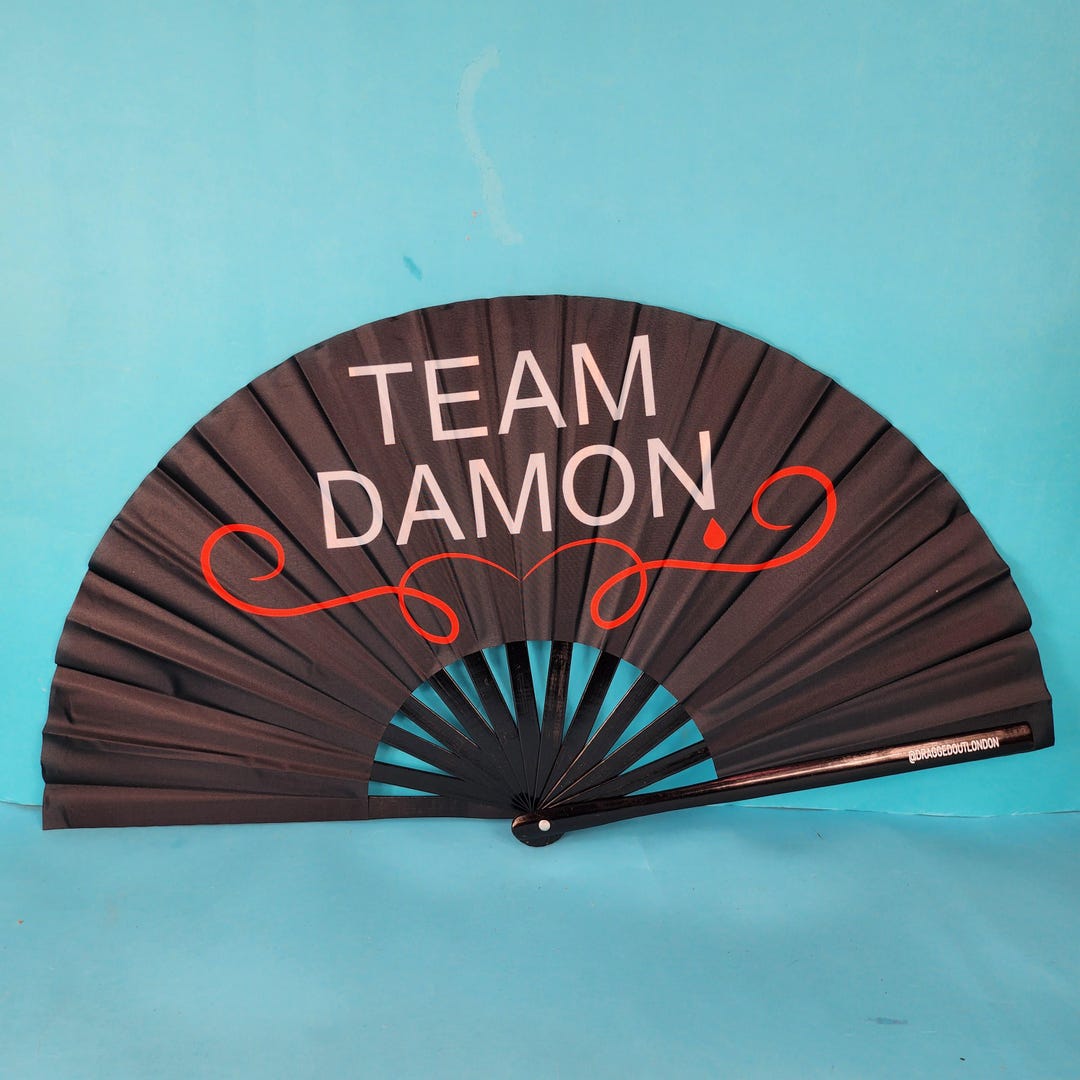 Team Damon Giant Bamboo Clack Fan, Including a Draw String Bag ...