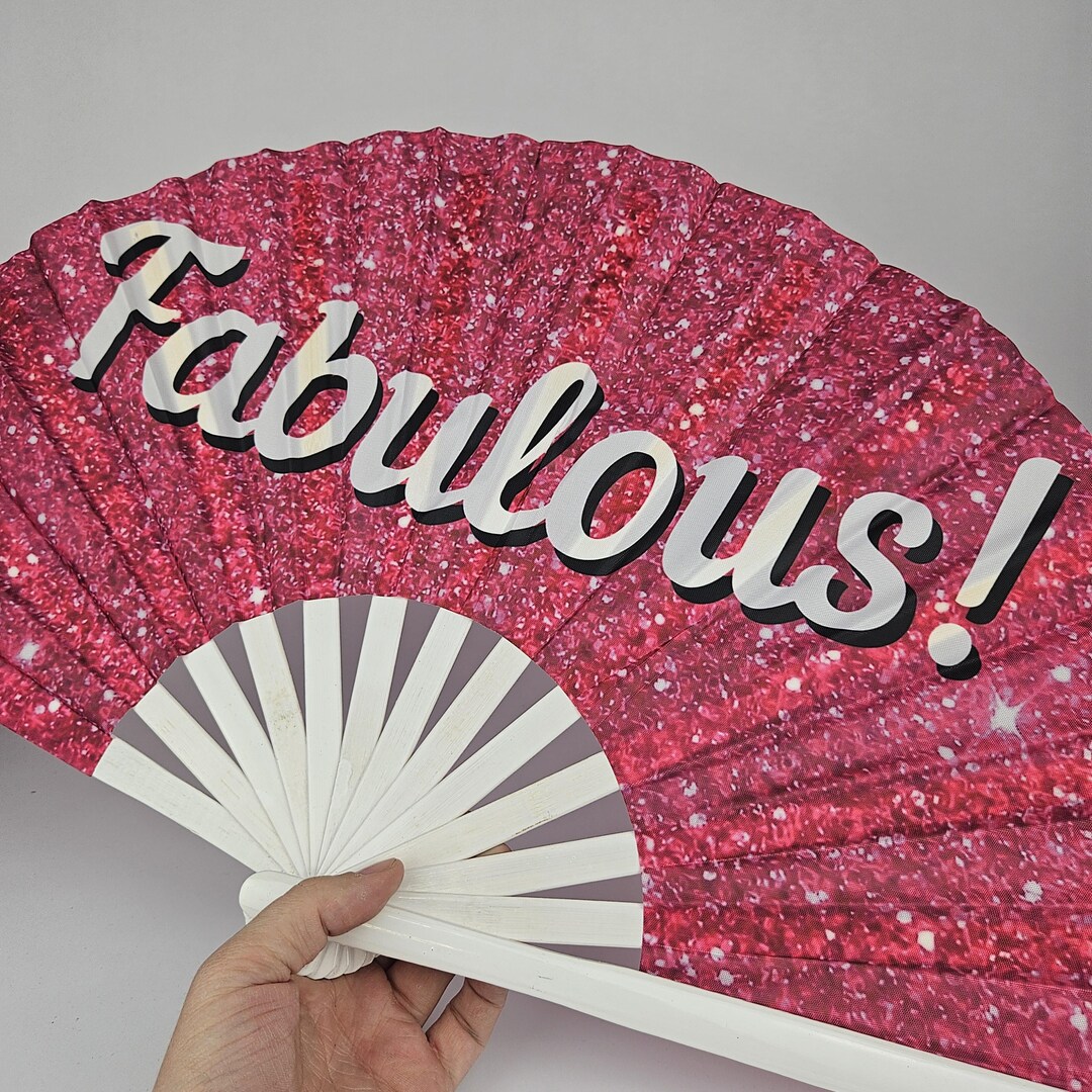 FABULOUS Giant Bamboo Clack Fan, Including a Draw String Bag. Festivals ...