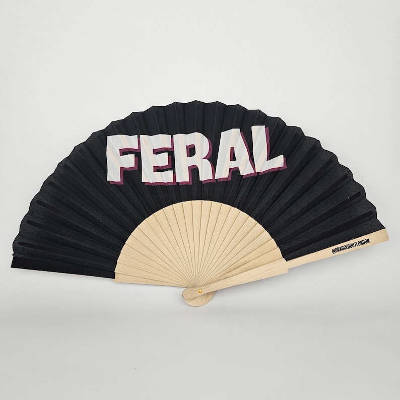 Handheld Feral Folding Fan - Compact Bamboo Fan for Festivals, Holidays ...