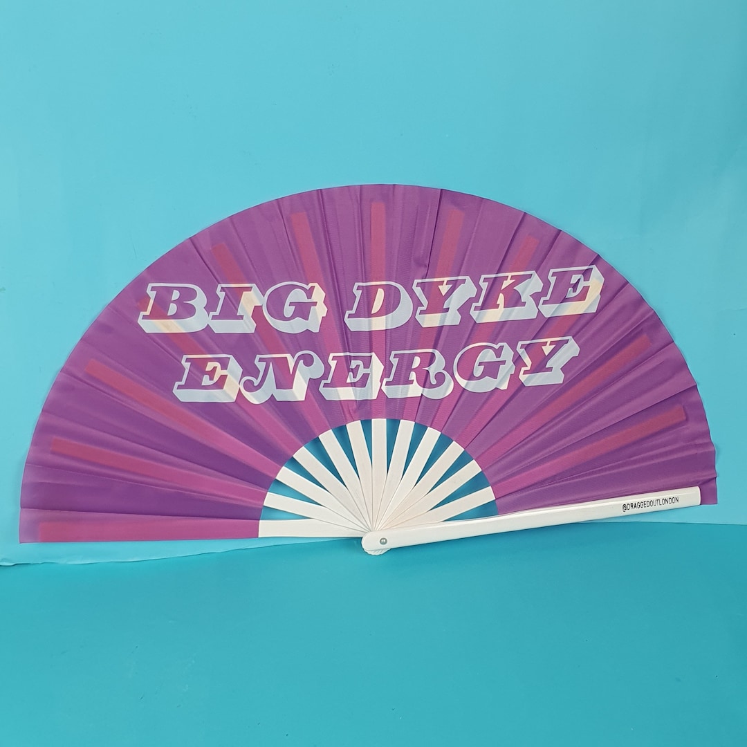 Big Dyke Energy Giant Bamboo Clack Fan, Including a Draw String Bag ...