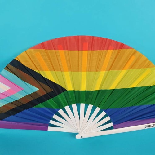 Clack Fan Pride Flag Fan Giant LGBTQ Rainbow Flag Fan - Etsy UK