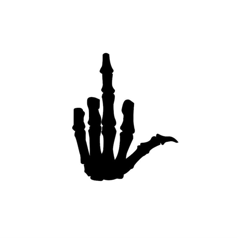 Skeleton Hand Middle Finger - Etsy