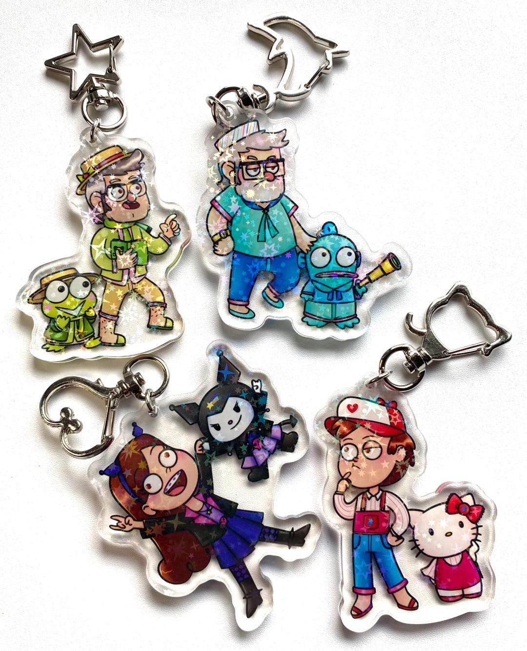 Gravity Falls X Sanrio Holographic Acrylic Keychains - Etsy
