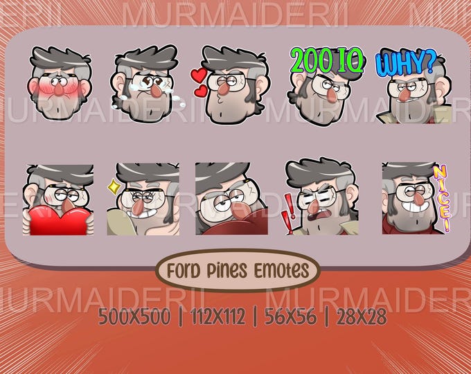 Ford Pines Emotes for Twitch, Discord, Youtube - Etsy