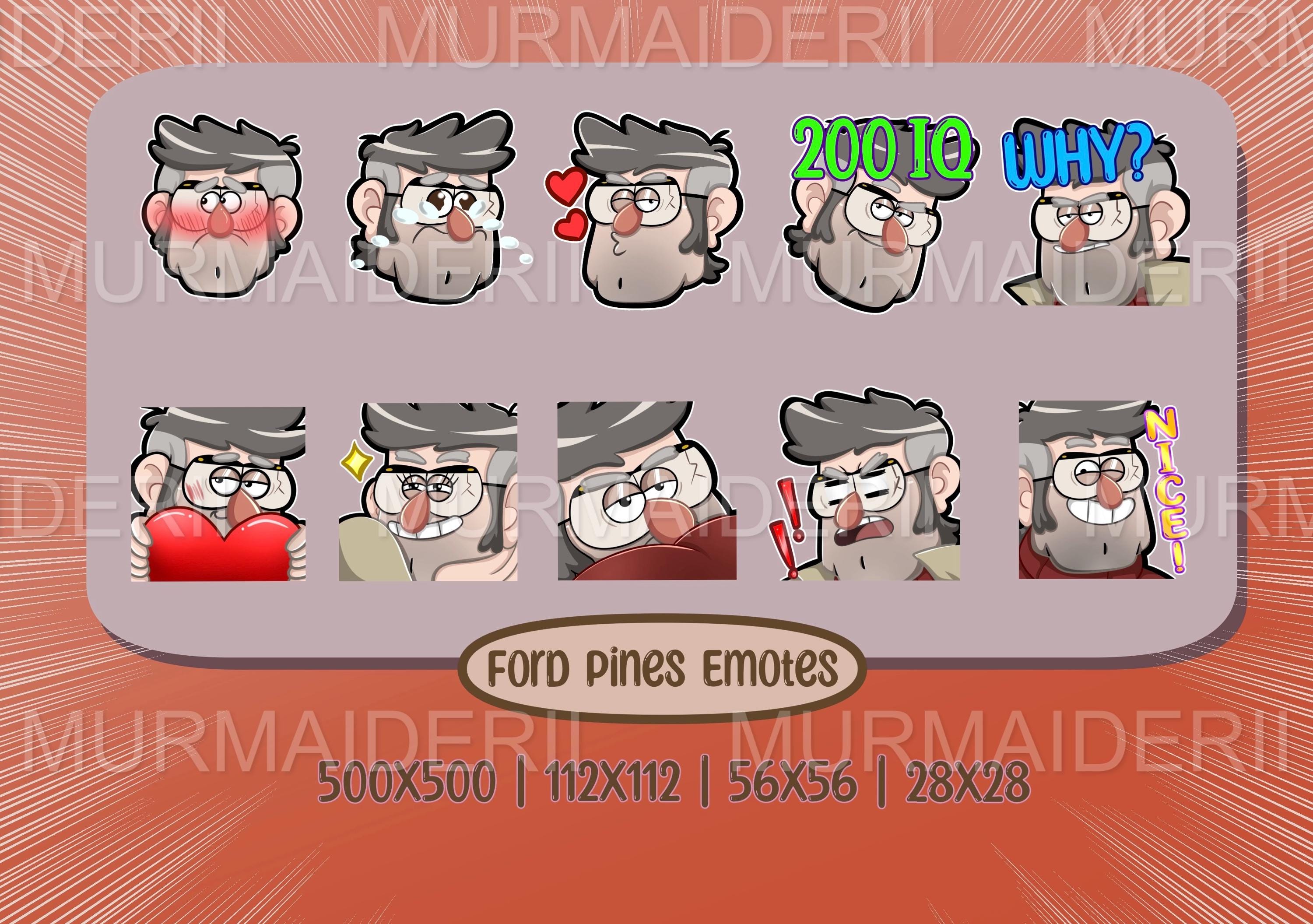 Ford Pines Emotes for Twitch, Discord, Youtube - Etsy