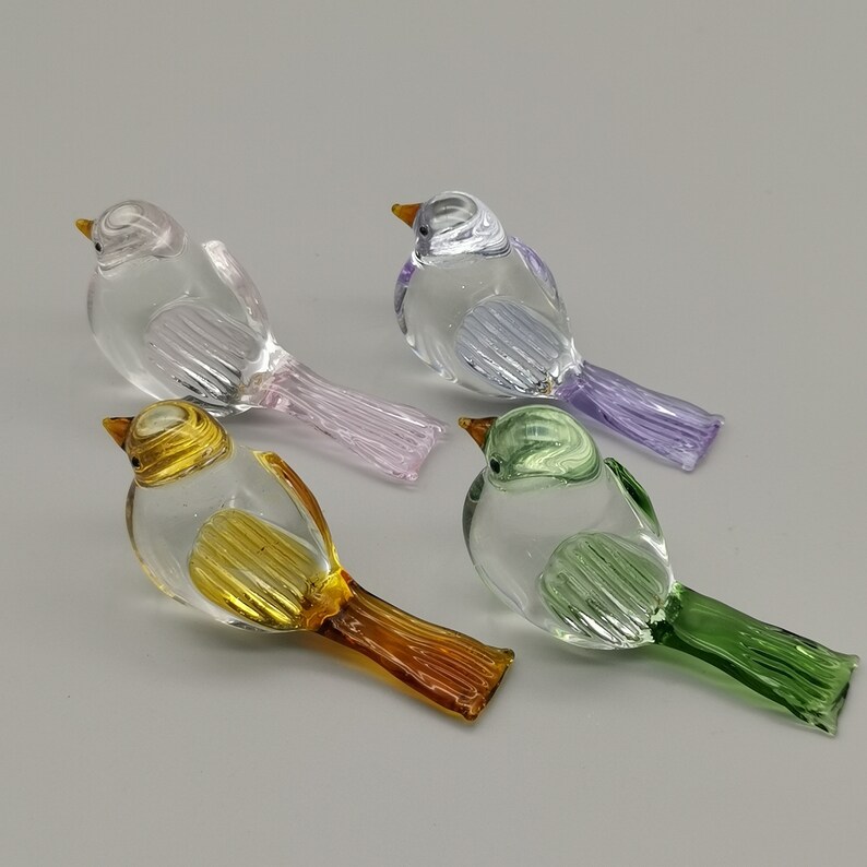 Glass Birds Figurines, Stained Glass Bird, Blown Glass Bird, Home ...