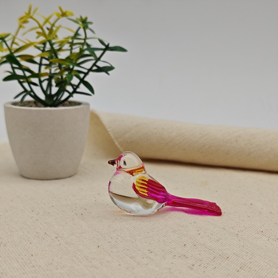 Glass Bird Figurines-hand Blown Sculpture-home Decoration-small Glass ...