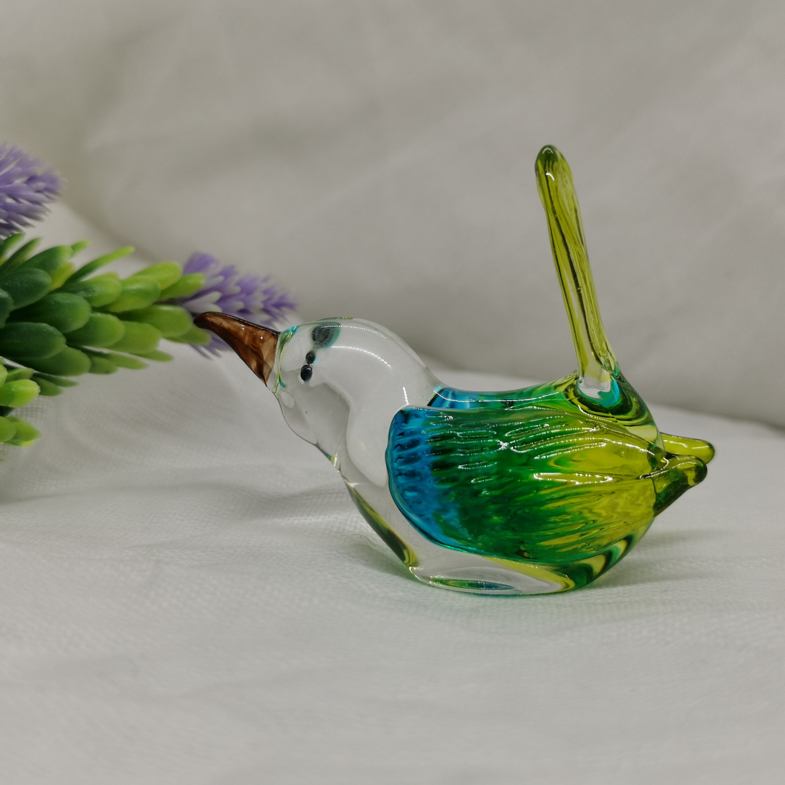 Glass Birds Hand Blown Glass Bird Figurine Glass Bird - Etsy
