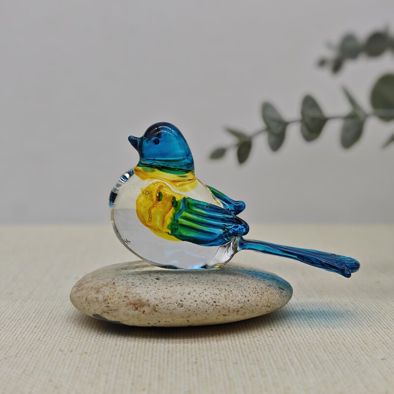 Blown Glass Bluebird - Etsy