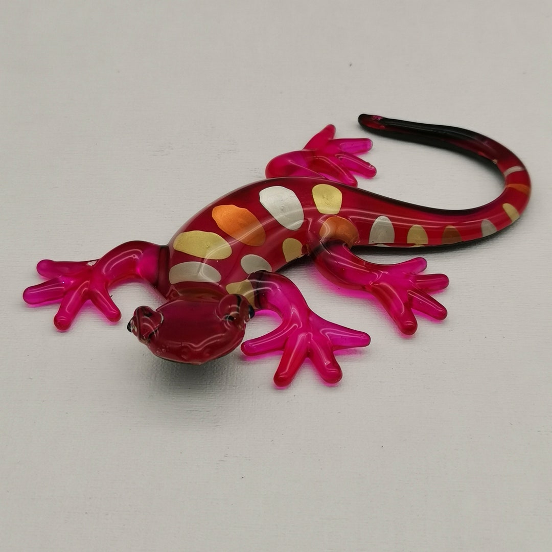 Blown Glass Lizard Figurine Miniature Lizard Animal - Etsy