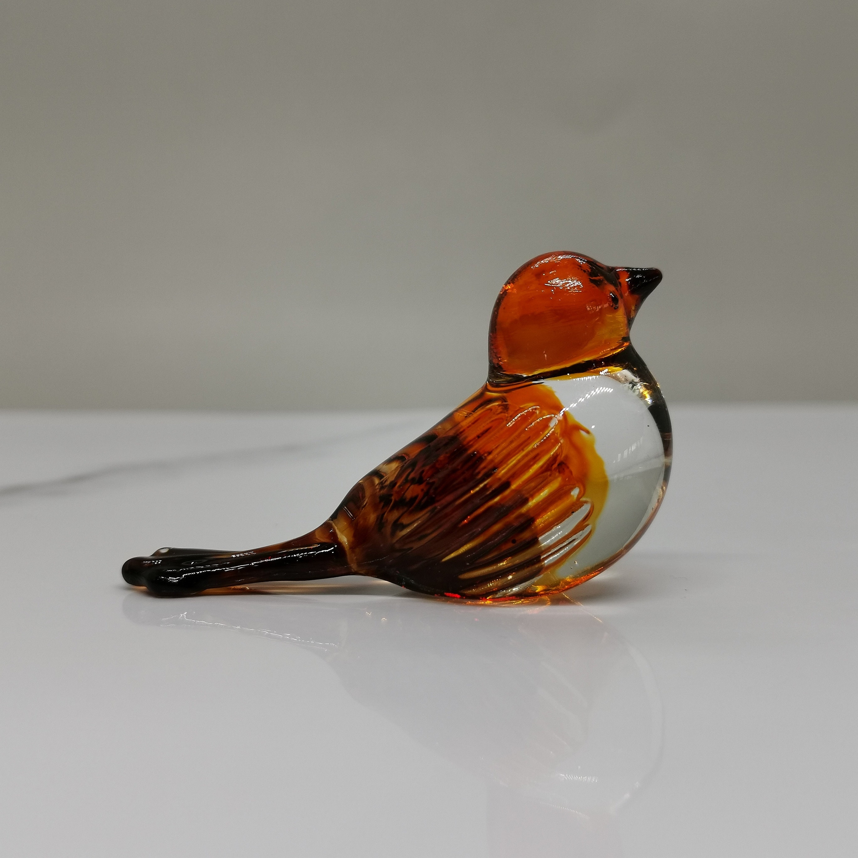Glass Birds Figurines Robin Bird Figurine Glass Bird Art - Etsy