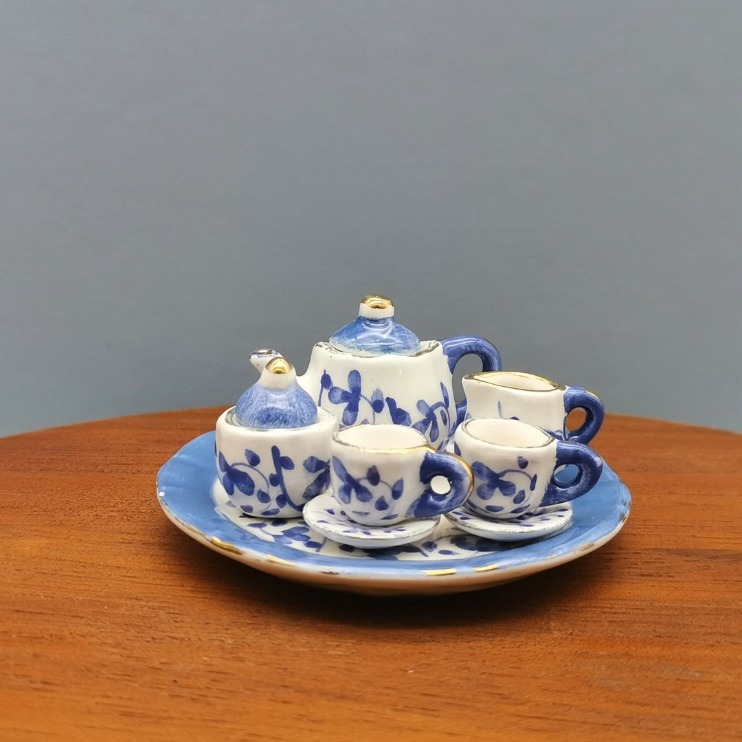 1:12 Miniature Drink, Miniature Tea Pot, Miniature Coffee Set, Ceramic ...