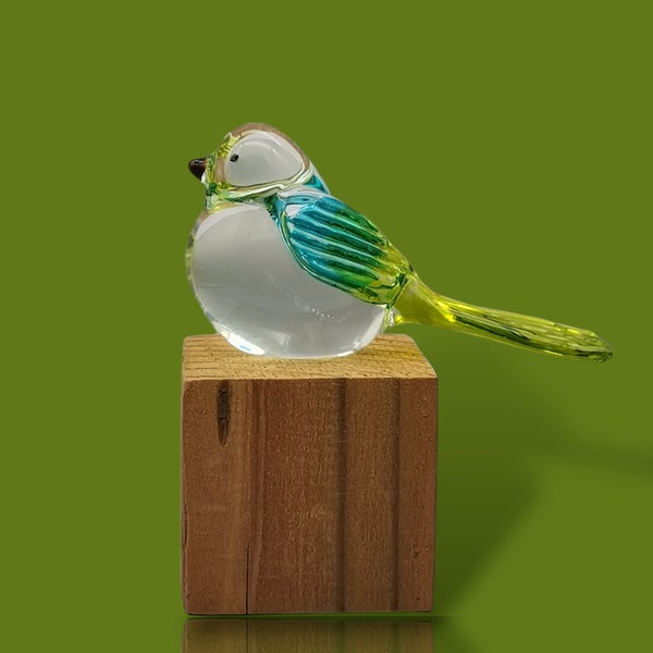 Blue Glass Bird Figurines - Etsy