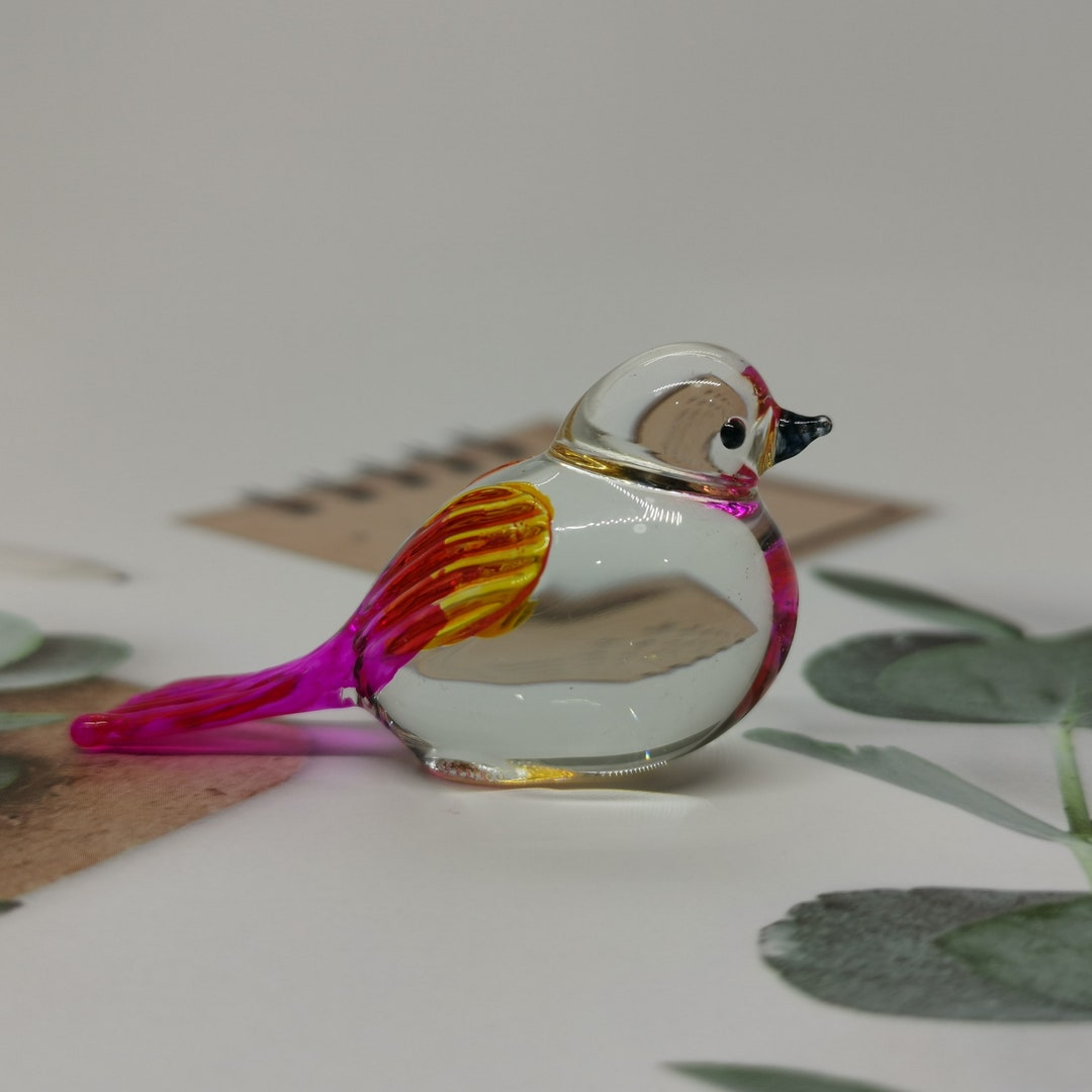 Glass Bird, Blown Glass Bird, for Home Decoration and Collection, Small ...
