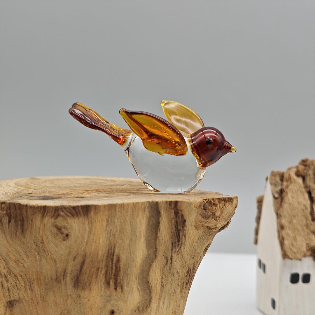 Hand-blown Glass Bird-blown Glass Bird Figurine-stained Glass Bird ...