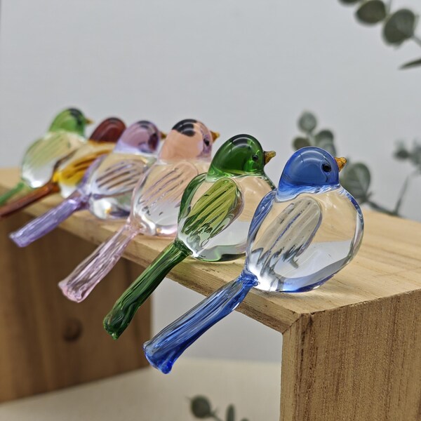 Blue Glass Bird - Etsy