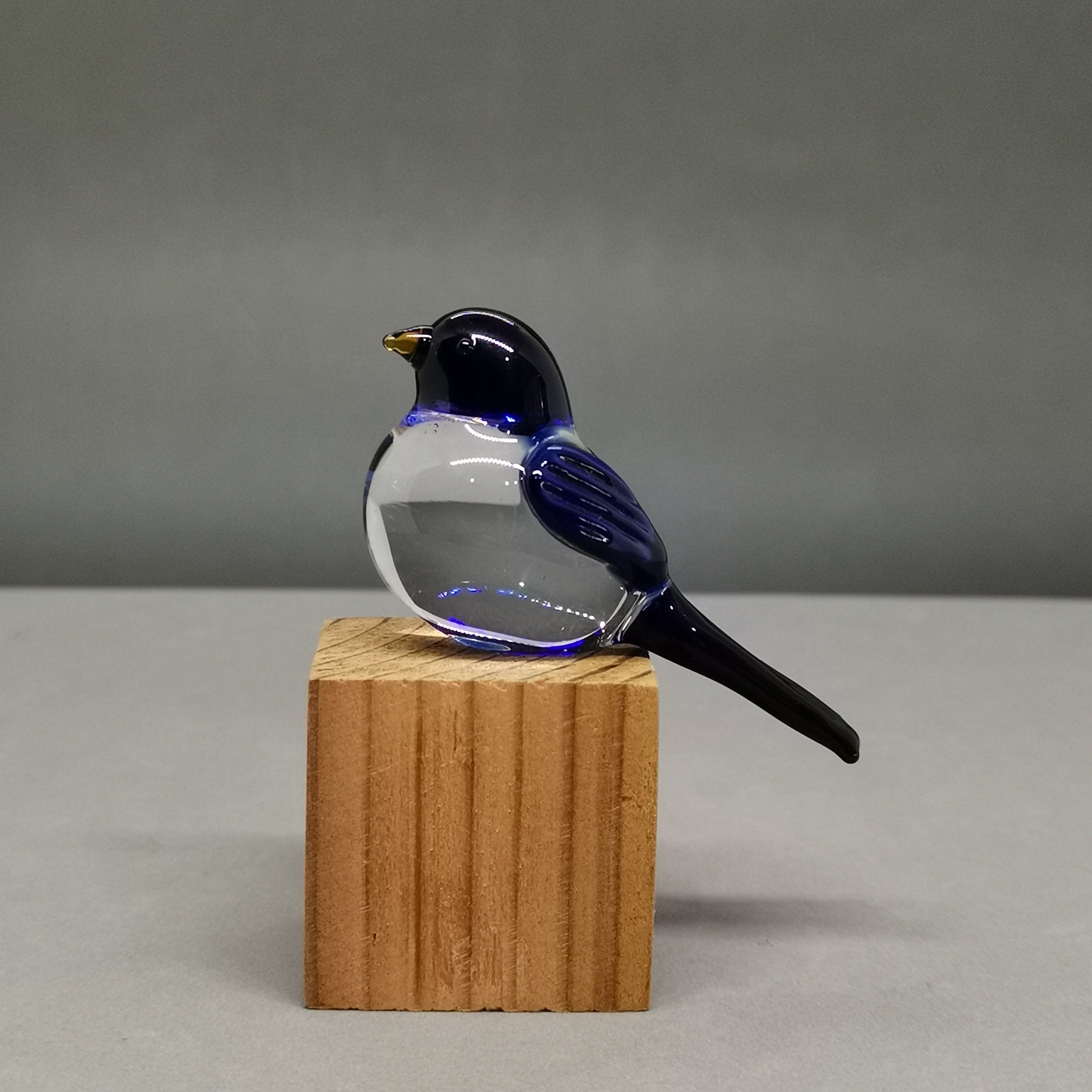 Glass Birds Figurines Blown Glass Bird Blue Glass Bird Home - Etsy