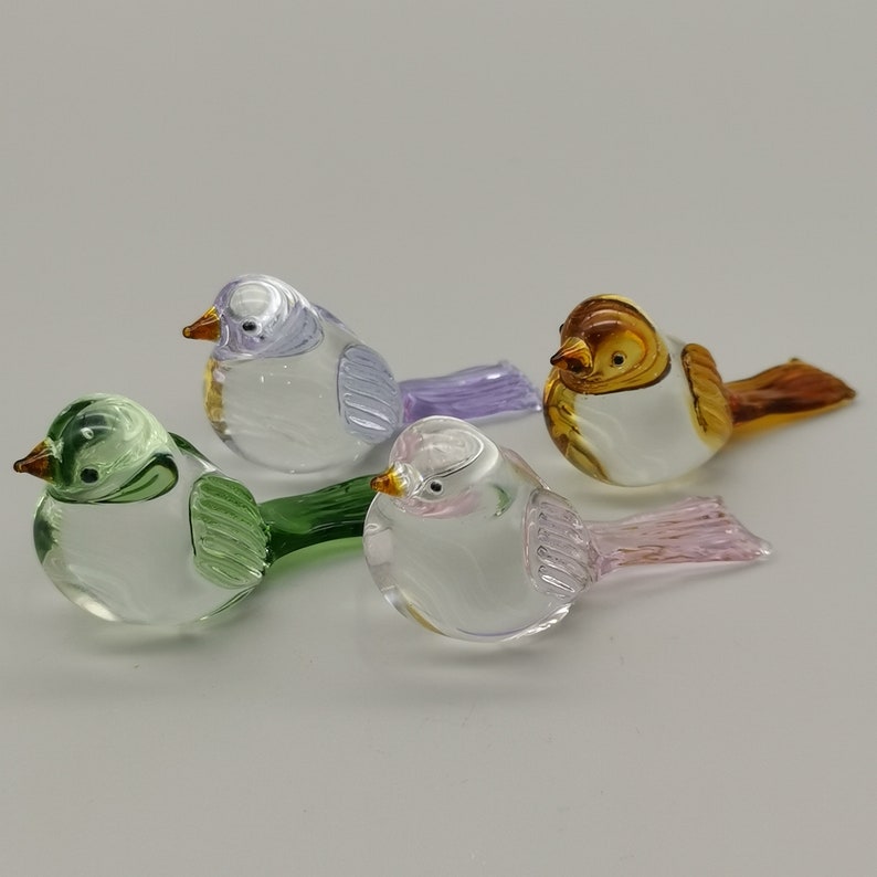 Glass Birds Figurines, Stained Glass Bird, Blown Glass Bird, Home ...