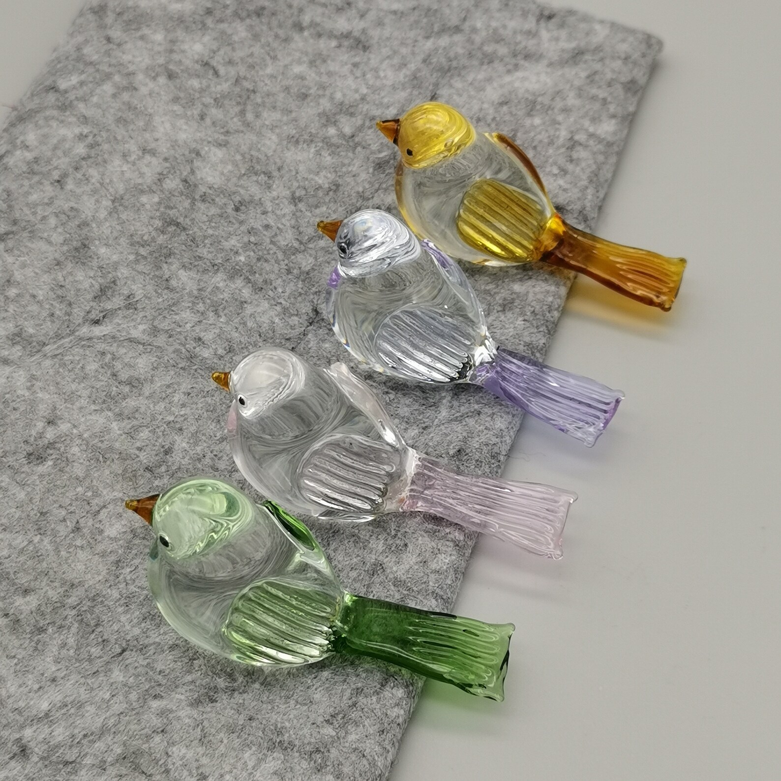 Glass Birds Figurines, Stained Glass Bird, Blown Glass Bird, Home ...