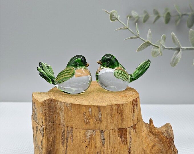 Glass Bird, Hand Blown Glass Bird Figurine, Glass Bird Ornament, Art ...
