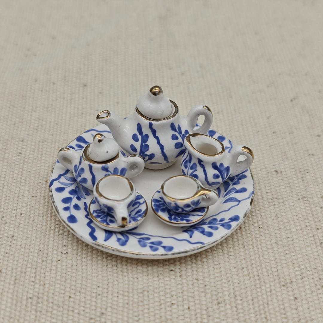 1:12 Dollhouse Coffee Pot, Miniature Coffee Set, Miniature Tea Pot ...