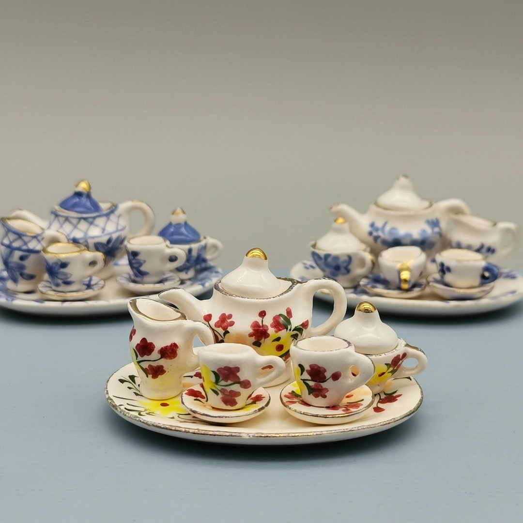 1:12 Dollhouse Coffee Pot, Miniature Coffee Set, Miniature Tea Pot ...