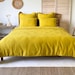 Chartreuse Linen Duvet Cover, Washed Linen Bedding, Linen Comforter ...