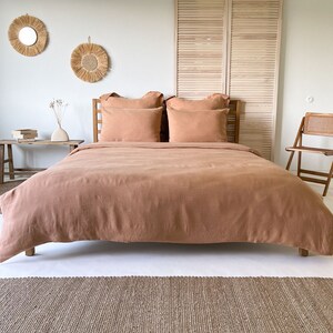 Earth Tone Bedding, Linen Duvet Cover Set, Duvet Cover + Two ...