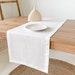 Off White Table Runner, Linen Table Runner, Vintage Table Decor ...