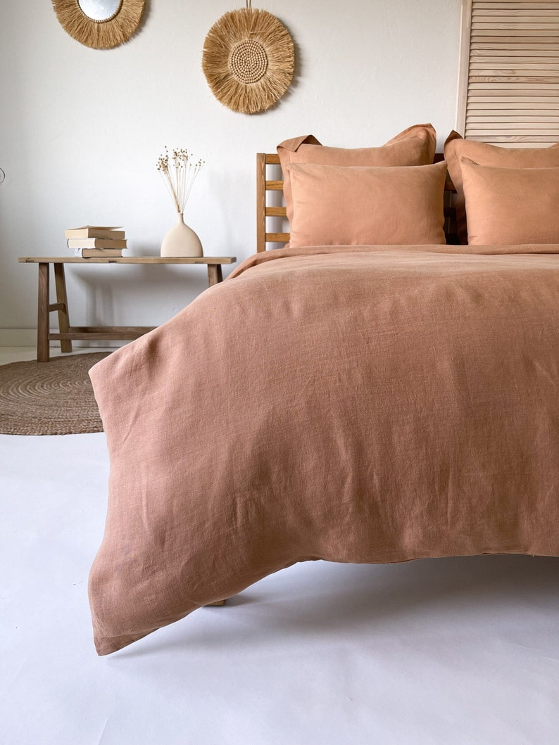 Earth Tone Bedding Linen Duvet Cover Set Duvet Cover Two - Etsy