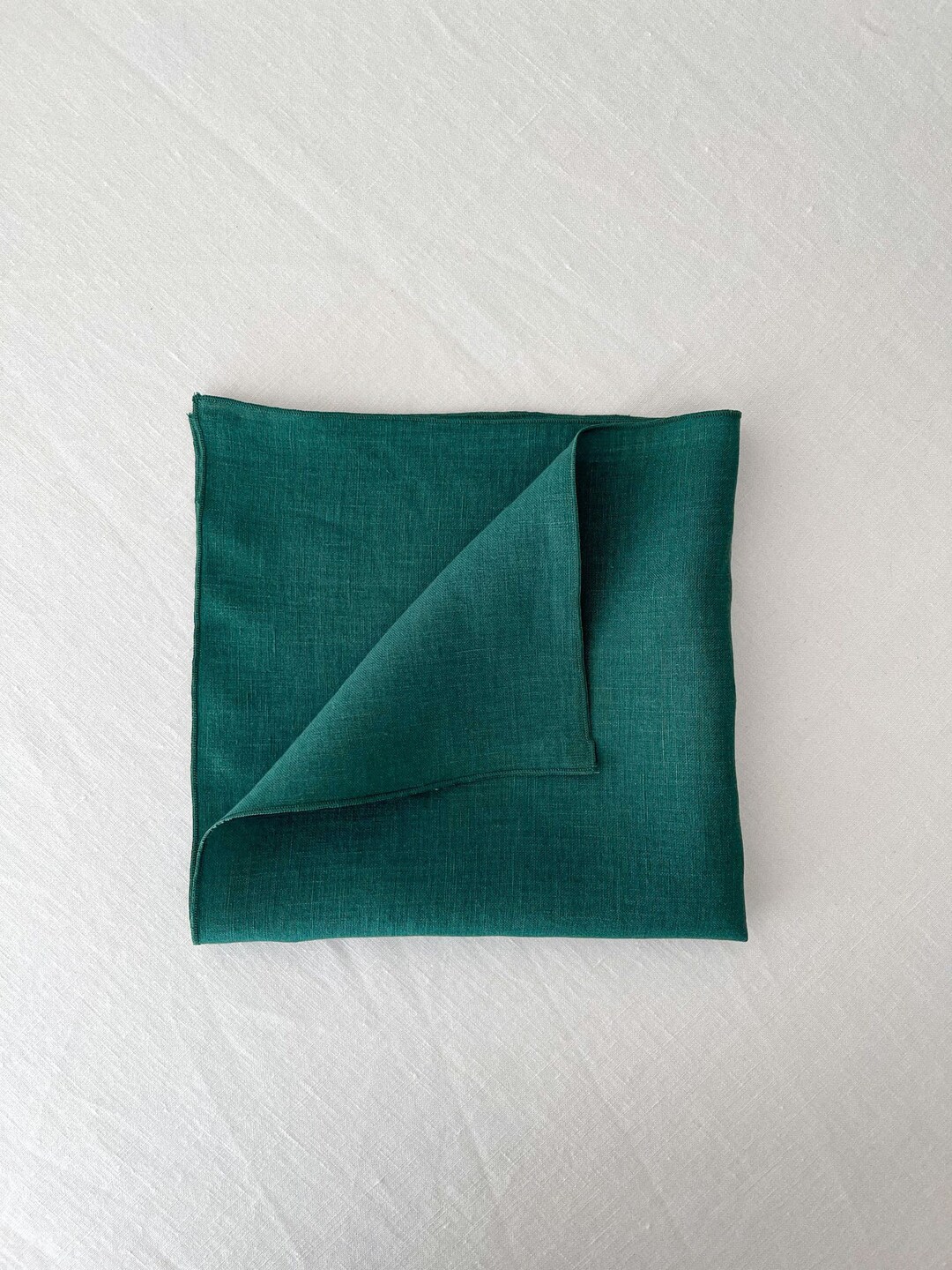Washed Linen Table Napkins Set With Stitch Edges, Minimalist Table ...