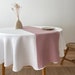 Dusty Pink Linen Table Runner With Decorative Stitch, Washed Linen ...