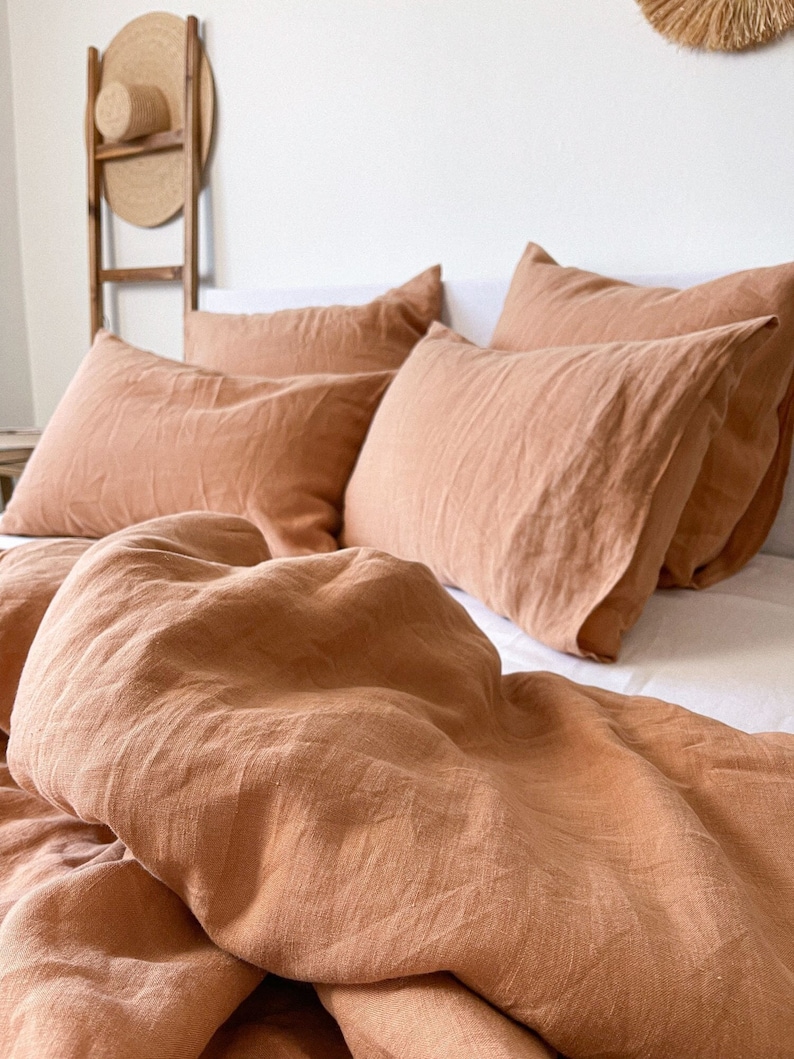 Earth Tone Bedding Linen Duvet Cover Set Duvet Cover Two - Etsy