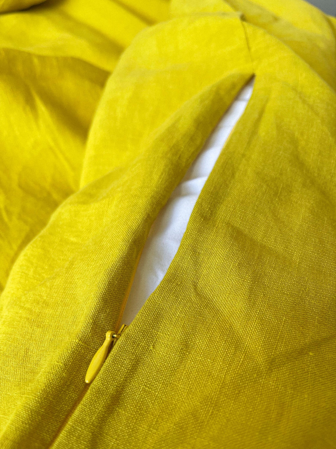 Chartreuse Linen Duvet Cover, Washed Linen Bedding, Linen Comforter ...