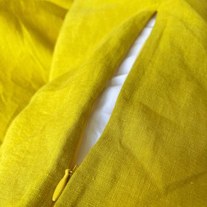 Chartreuse Linen Duvet Cover, Washed Linen Bedding, Linen Comforter ...