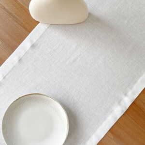 Off White Table Runner, Linen Table Runner, Vintage Table Decor ...