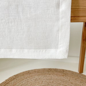 Off White Table Runner, Linen Table Runner, Vintage Table Decor ...