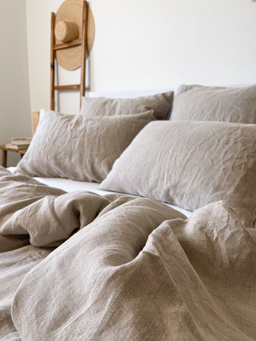 Linen Bedding, Natural Linen Bedding Set, Twin, Full, Queen, King, Cal ...