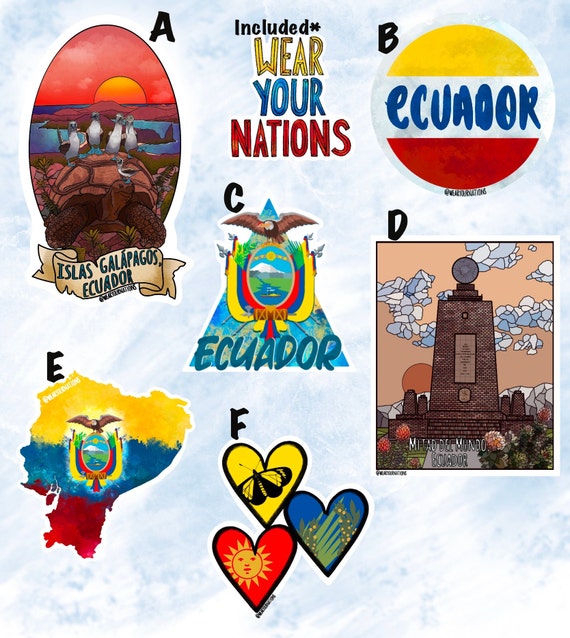 Ecuador Sticker Pack Ecuador Stickers - Etsy
