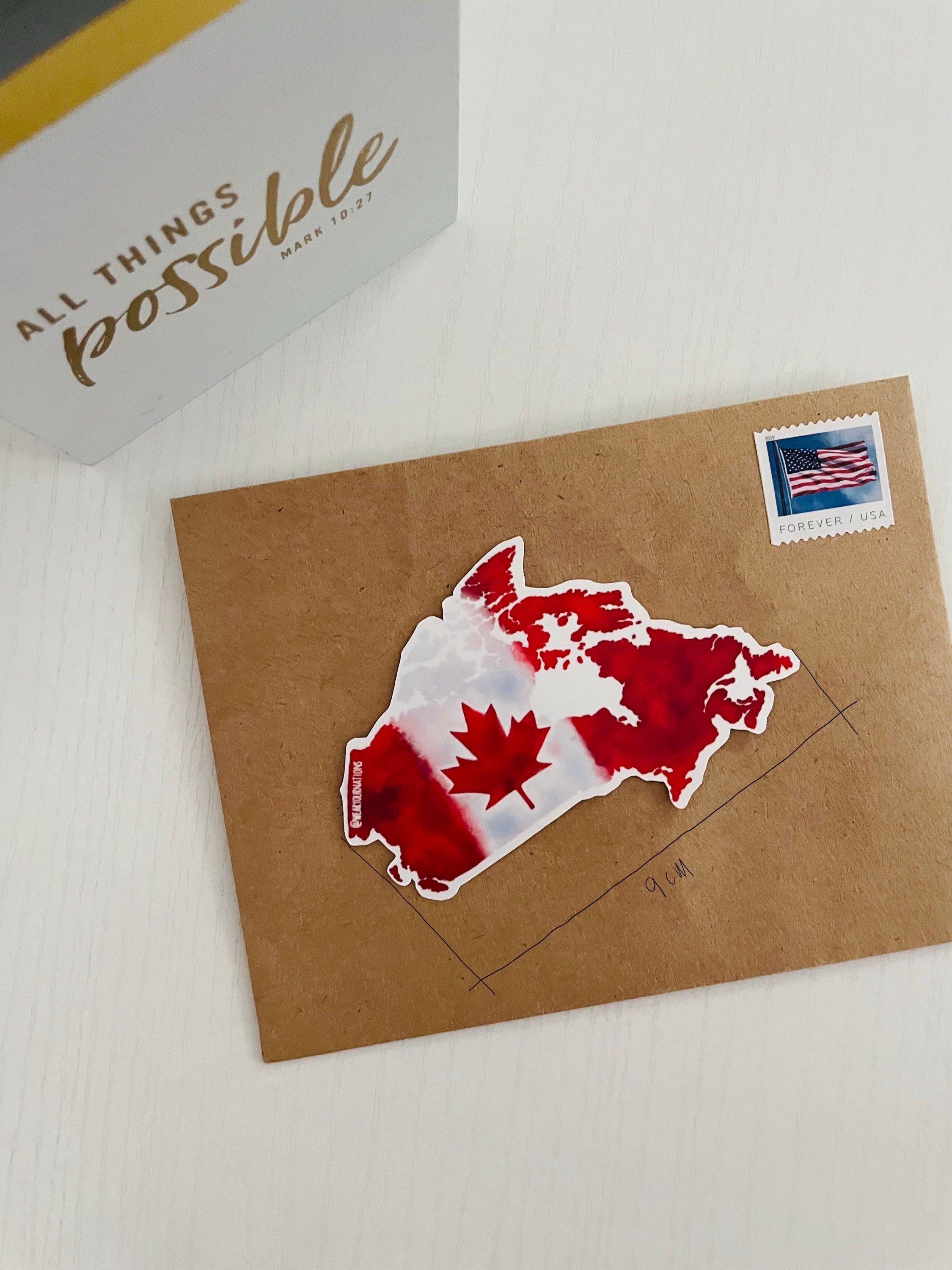 Canada Flag Map Sticker Canada Map Sticker Canada Sticker - Etsy