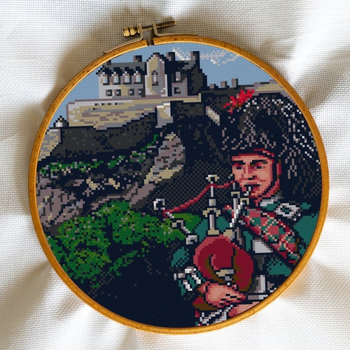 Scotland Silhouette Modern Cross Stitch Pattern Country - Etsy