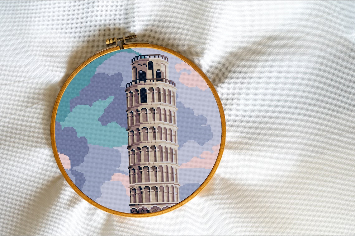 Leaning Tower of Pisa Italy Scenery Landscape | Etsy