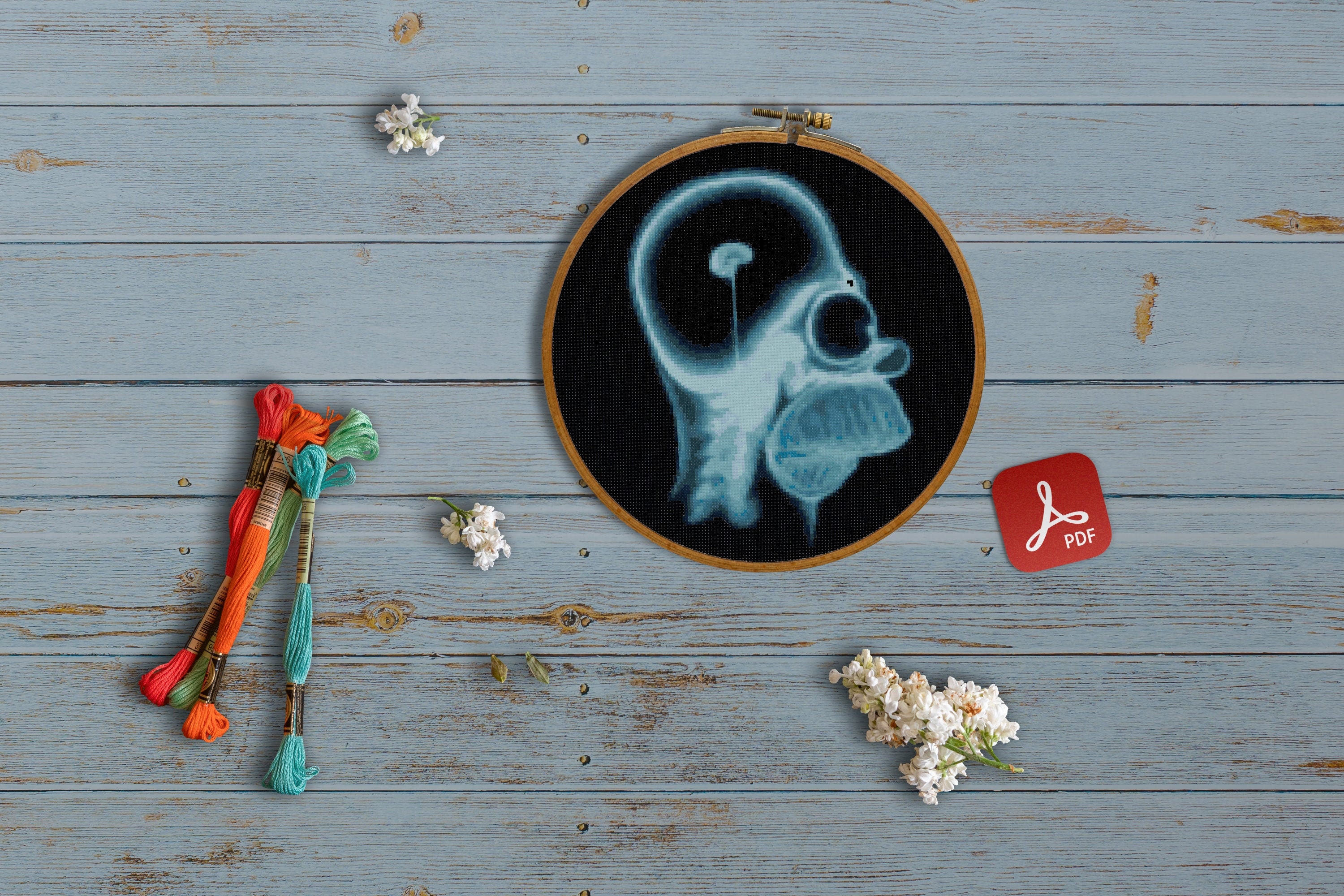 X-ray Homer Human Brain Meme Funny Joke Medic | Etsy