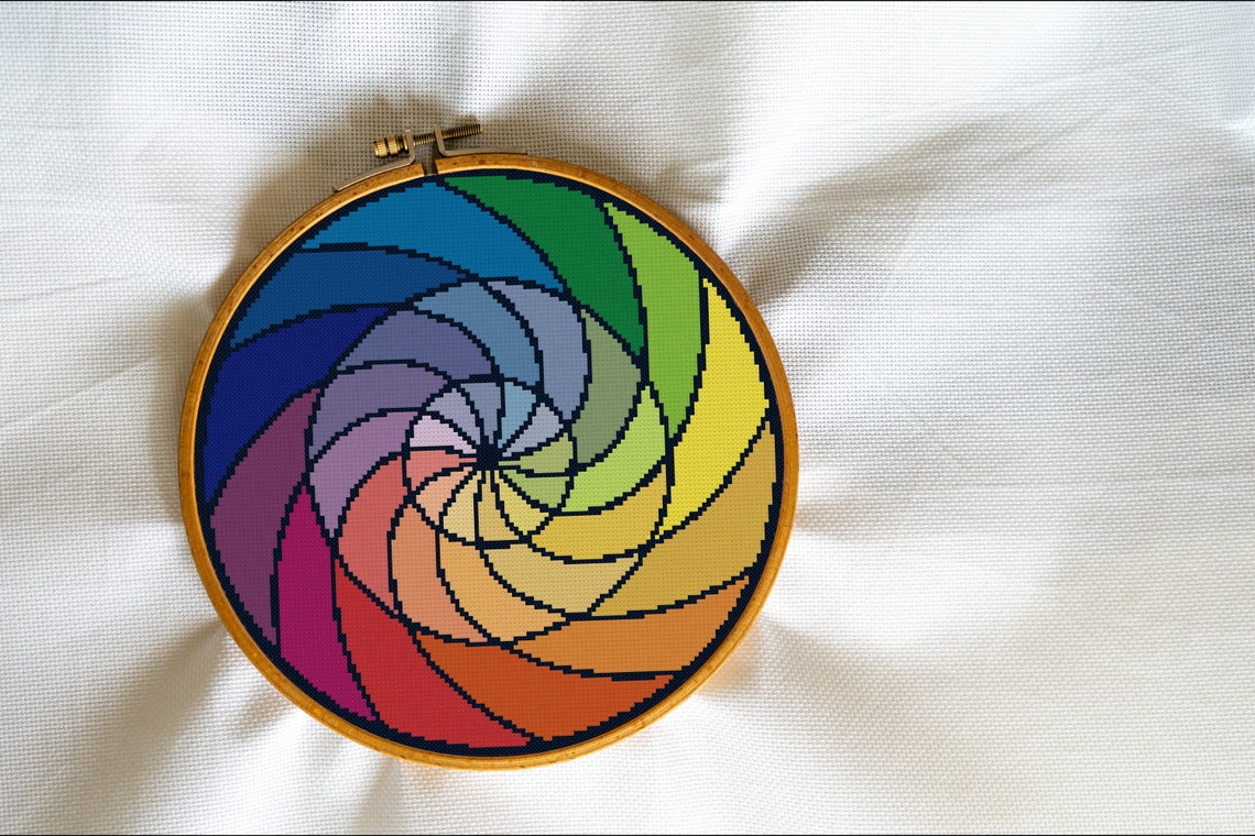 Color Wheel Vertigo Rainbow Colors Optical Illusion Color - Etsy