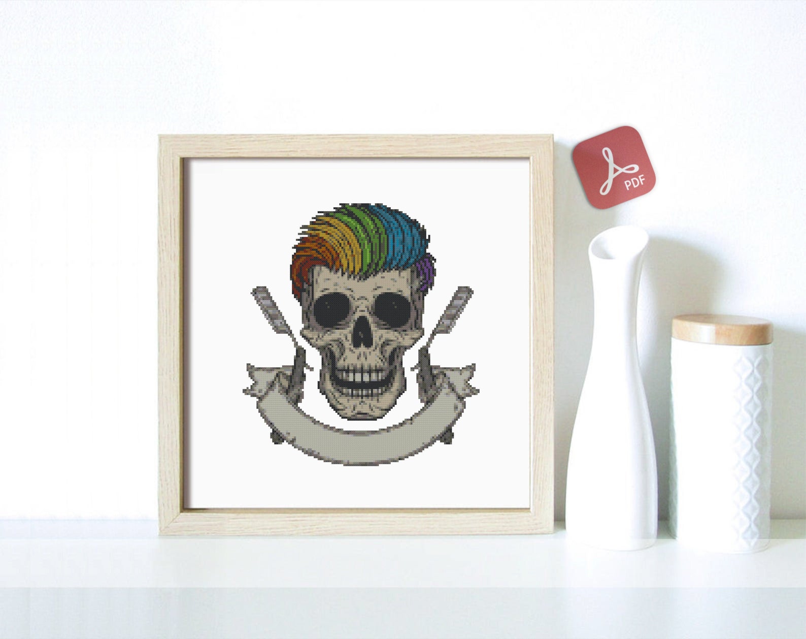 Barber shop Skull Rainbow LGBT Gay PRIDE Men Man | Etsy