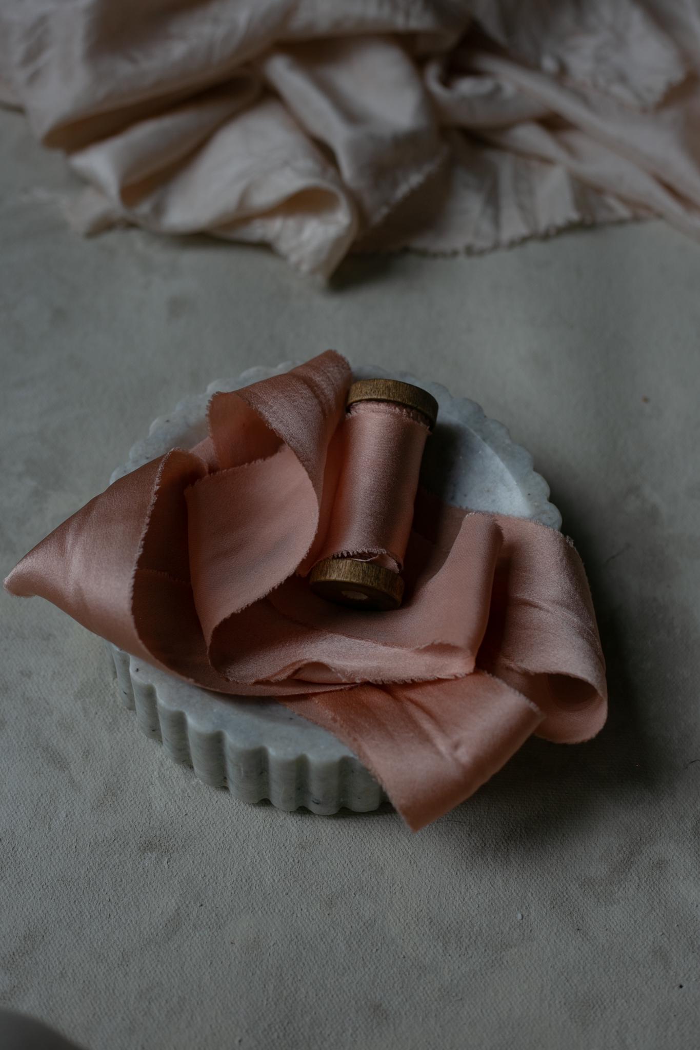 Naturally Dyed Silk Satin Ribbon - Etsy